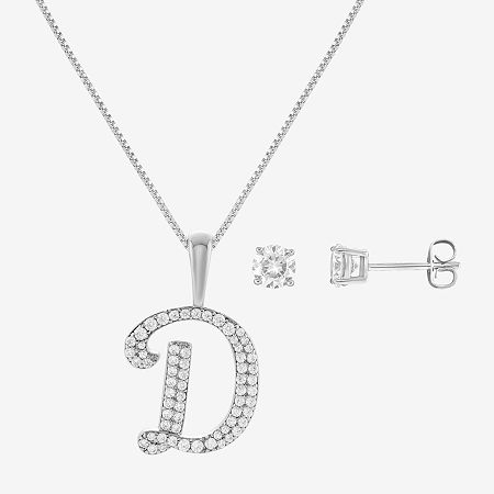Click here for HADLEY & ROW Initial Womens Cubic Zirconia Pure Si... prices