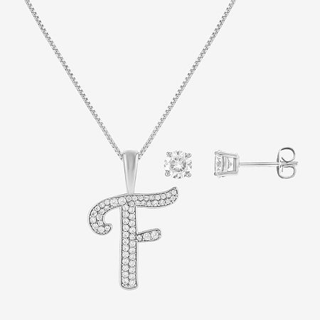 Click here for HADLEY & ROW Initial Womens Cubic Zirconia Pure Si... prices
