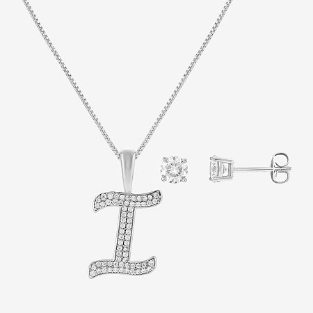 Click here for HADLEY & ROW Initial Womens Cubic Zirconia Pure Si... prices