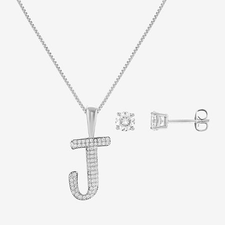 Click here for HADLEY & ROW Initial Womens Cubic Zirconia Pure Si... prices