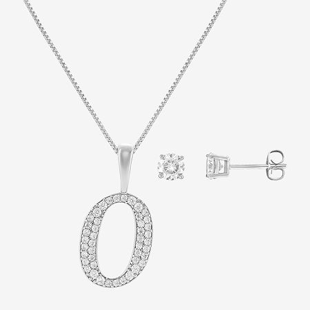 Click here for HADLEY & ROW Initial Womens Cubic Zirconia Pure Si... prices