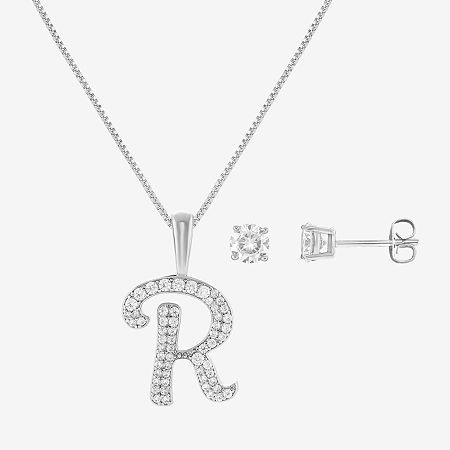 Click here for HADLEY & ROW Initial Womens Cubic Zirconia Pure Si... prices