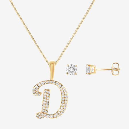 Click here for HADLEY & ROW Initial Womens Cubic Zirconia 14K Gol... prices