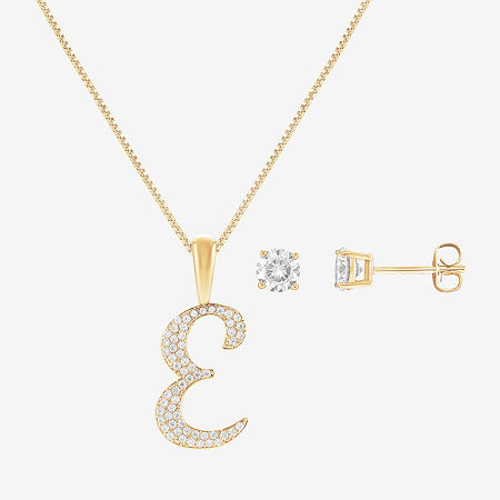 Click here for HADLEY & ROW Initial Womens Cubic Zirconia 14K Gol... prices