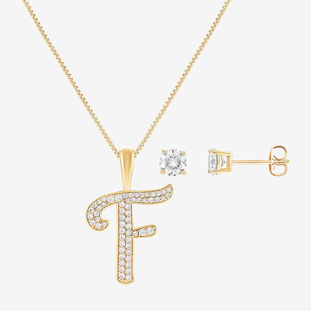 Click here for HADLEY & ROW Initial Womens Cubic Zirconia 14K Gol... prices