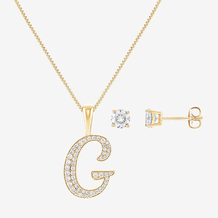 Click here for HADLEY & ROW Initial Womens Cubic Zirconia 14K Gol... prices