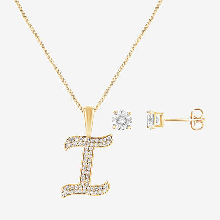 Click here for HADLEY & ROW Initial Womens Cubic Zirconia 14K Gol... prices