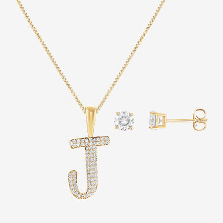 Click here for HADLEY & ROW Initial Womens Cubic Zirconia 14K Gol... prices