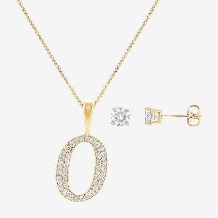 Click here for HADLEY & ROW Initial Womens Cubic Zirconia 14K Gol... prices
