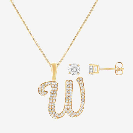 Click here for HADLEY & ROW Initial Womens Cubic Zirconia 14K Gol... prices