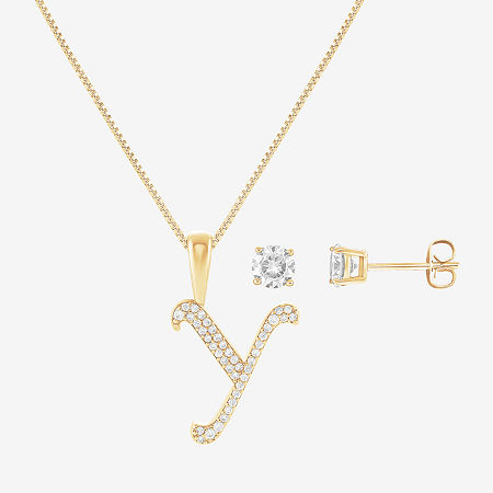 Click here for HADLEY & ROW Initial Womens Cubic Zirconia 14K Gol... prices