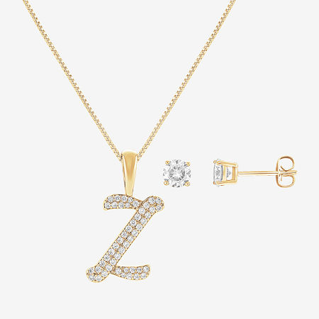 Click here for HADLEY & ROW Initial Womens Cubic Zirconia 14K Gol... prices