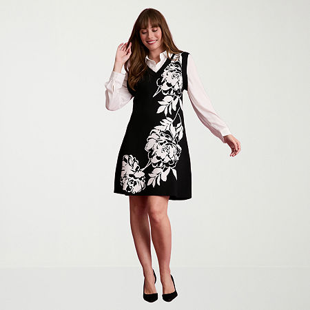 Click here for London Times Womens Long Sleeve Floral Fit + Flare... prices