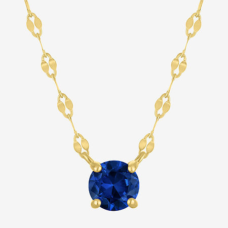 Click here for Womens Lab Created Blue Sapphire 14K Gold Over Sil... prices