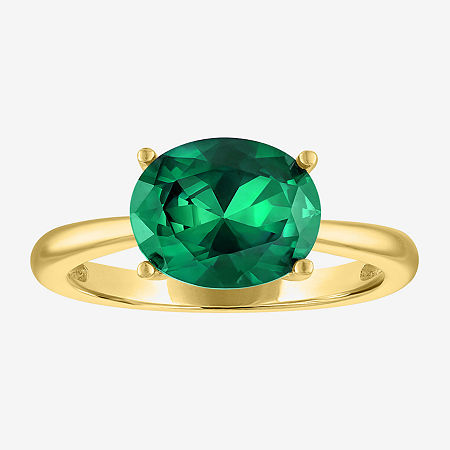 Click here for Gemstone 14K Gold Over Silver Oval Solitaire Cockt... prices