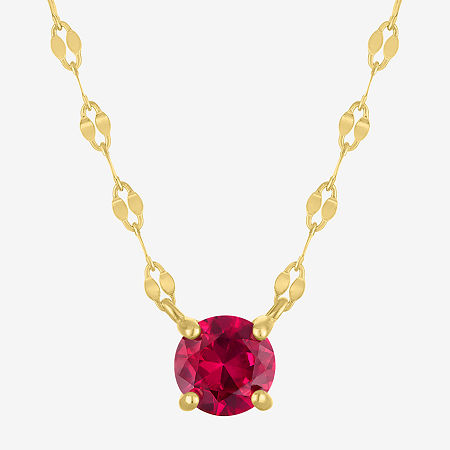 Click here for Womens Lab Created Red Ruby 14K Gold Over Silver R... prices