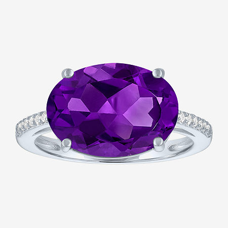 Click here for Womens Genuine Purple Amethyst Sterling Silver Ova... prices