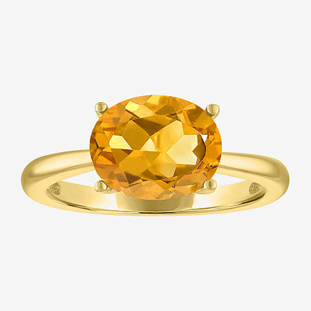 Click here for Womens Genuine Yellow Citrine 14K Gold Over Silver... prices