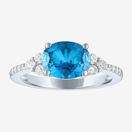 Click here for Gemstone Sterling Silver Oval Side Stone Cocktail... prices