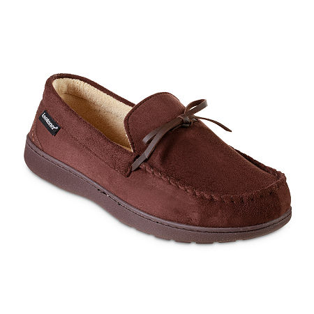 Isotoner Isotoner Mens Moccasin Slippers  Large  Gray
