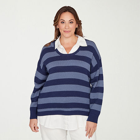 Click here for Plus Size Hearts of Palm The Blueprint Stripe Two... prices