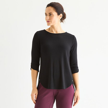 Click here for Liz Claiborne Tall Womens Round Neck 3/4 Sleeve Tu... prices