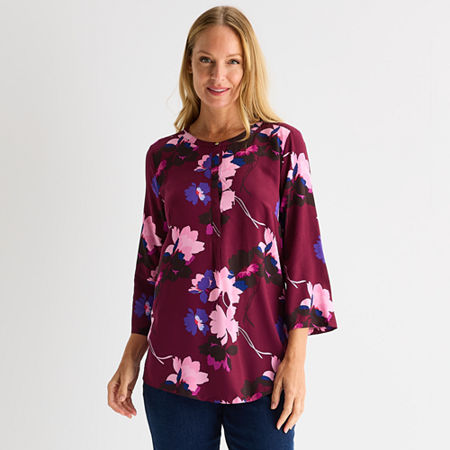 Click here for Liz Claiborne Tall Womens Split Crew Neck 3/4 Slee... prices