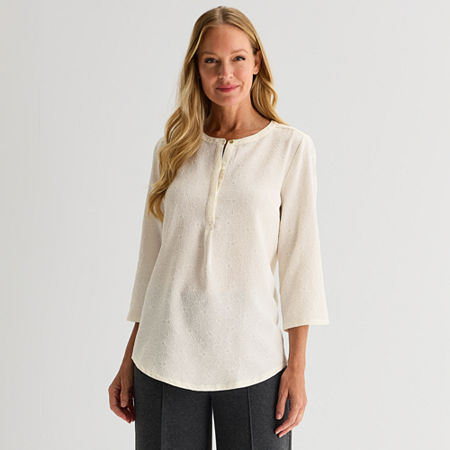 Click here for Liz Claiborne Tall Womens Split Crew Neck 3/4 Slee... prices