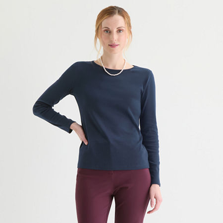Click here for Liz Claiborne Womens Tall Crew Neck Long Sleeve T-... prices