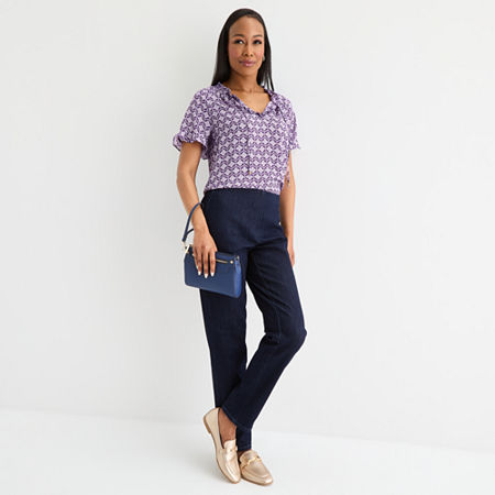 Click here for Liz Claiborne Womens Slim Mid Rise Pull-On Pant  4... prices