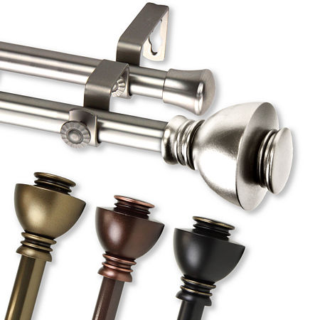 Click here for Rod Desyne Alma Double Curtain Rod  One Size  Blac... prices
