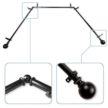 Click here for Rod Desyne Jordana Bay Window Rod  One Size  Black prices