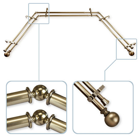 Click here for Rod Desyne Jordana Double Bay Window Rod  One Size... prices