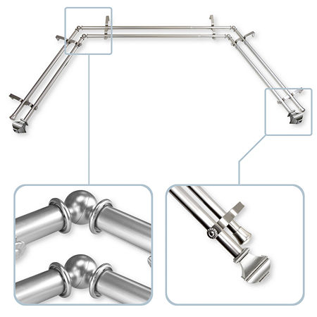 Click here for Rod Desyne Marion Double Bay Window Rod  One Size... prices