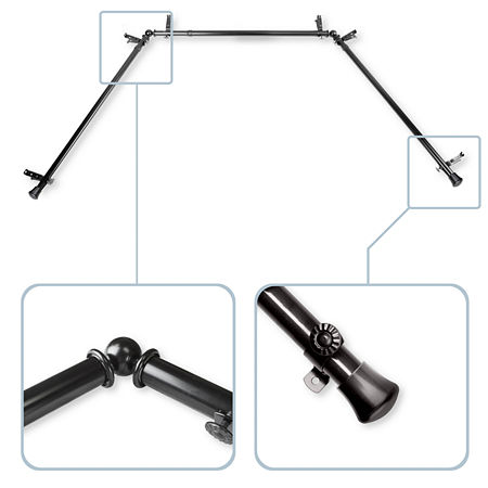 Click here for Rod Desyne Bay Window Rod  One Size  Black prices