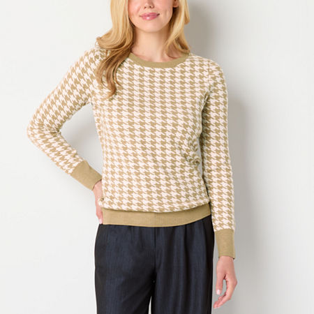 Click here for Worthington Womens Crew Neck Long Sleeve Pullover... prices