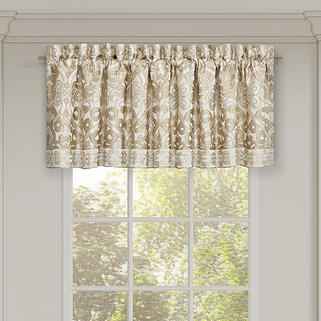 J Queen New York Amaretto Window Straight Valance  18 x 88 - Gold