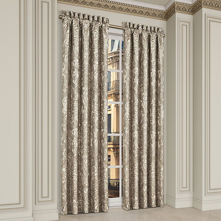 J Queen New York Brunello Window Panel Pair  50 x 84 - Flax