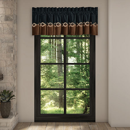 J Queen New York Baja Window Straight Valance  18 x 88 - Teal