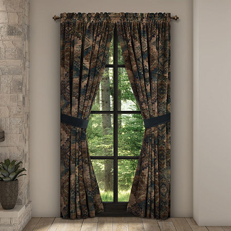 J Queen New York Baja Window Panel Pair  50 x 95 - Teal