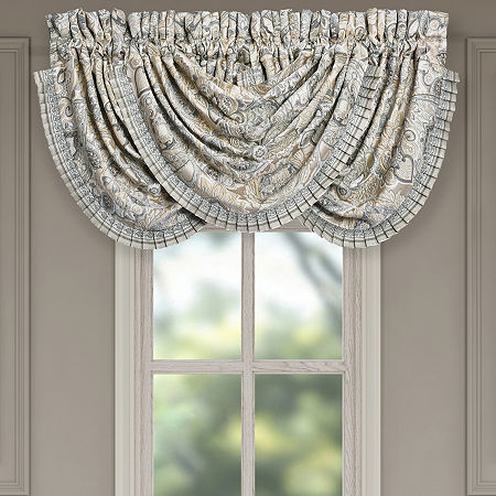 J Queen New York Annabelle Window Waterfall Valance  33 x 49 - Spa
