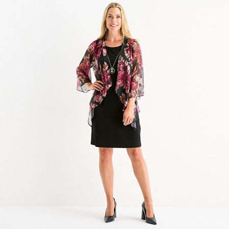Click here for Studio 1 Womens Floral Faux-Jacket Dress With Remo... prices