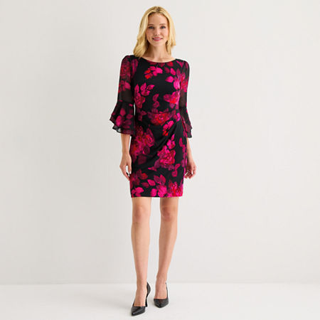 Click here for Jessica Howard Womens 3/4 Sleeve Floral Sheath Dre... prices