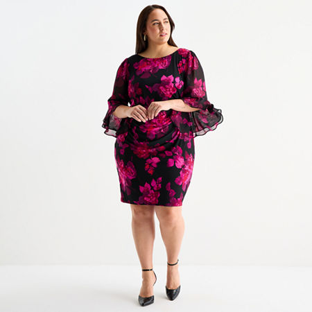 Click here for Jessica Howard Womens Plus 3/4 Sleeve Floral Sheat... prices