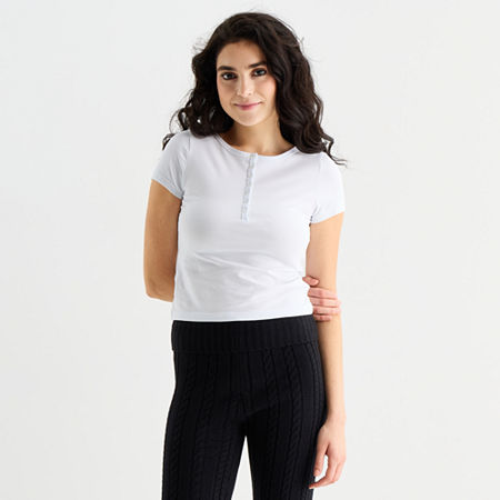 Click here for Forever 21 Womens Juniors Short Sleeve Fitted Henl... prices