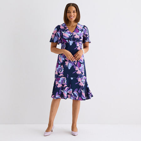 Click here for Liz Claiborne Womens Short Sleeve Floral Empire Wa... prices