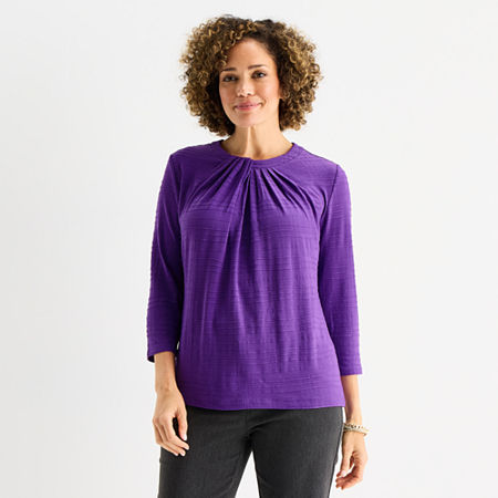 Click here for Liz Claiborne Womens Crew Neck 3/4 Sleeve Blouse... prices