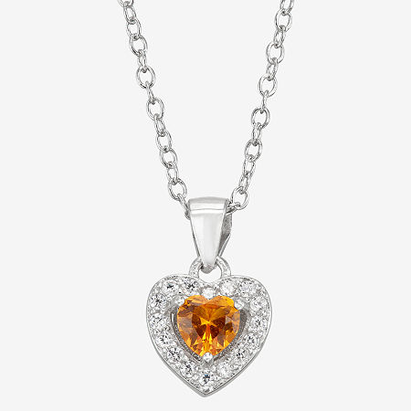 Click here for Girls Yellow Cubic Zirconia Sterling Silver Heart... prices