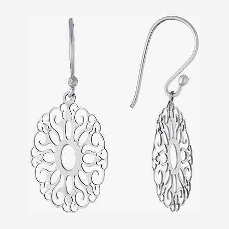 Silver Treasures Womens Sterling Silver Drop Earrings  One Size