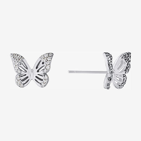 Giani Bernini Cubic Zirconia (3/8 ct. t.w.) Butterfly Stud Earrings in Sterling Silver - Silver